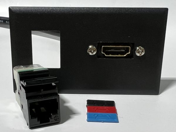 Telecom Plate with a Siemon™ RJ45 CAT6 Connector and HDMI M/F Cable ...